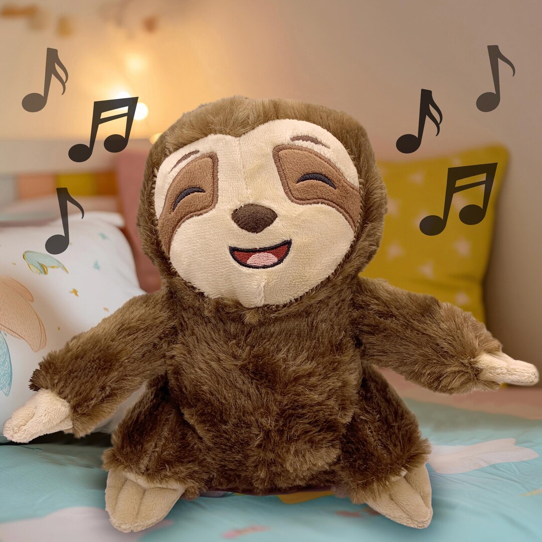 Cute Sloth Plush Teddy | Musical Lullaby Soft Stuffed Animal Toy ...