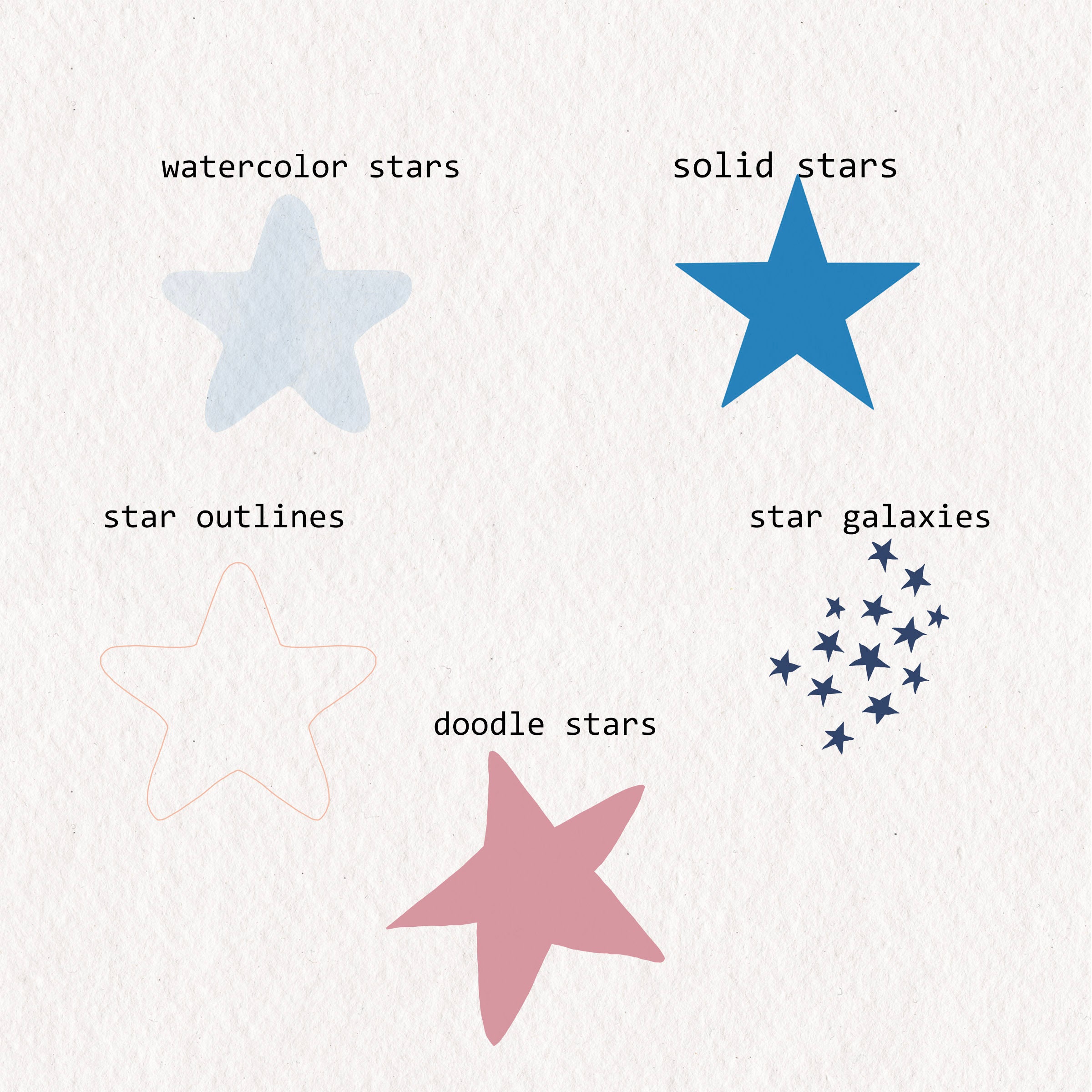 Star Procreate Brush Stamps | 47 Star Brush Set for Procreate - Etsy