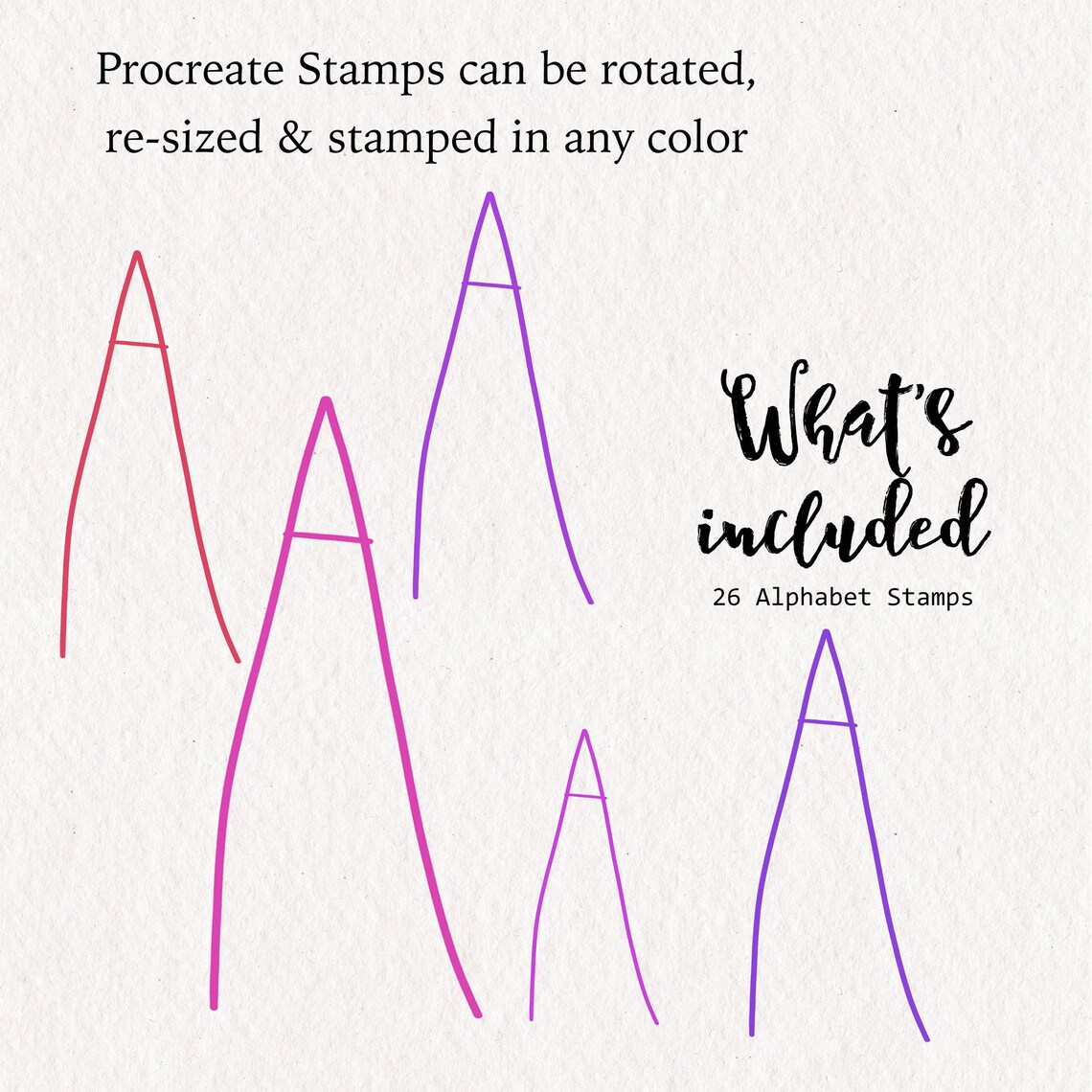 Procreate Brush Stamps Alphabet Brush Set for Procreate - Etsy