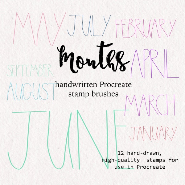 Months of the Year Fonts - Etsy
