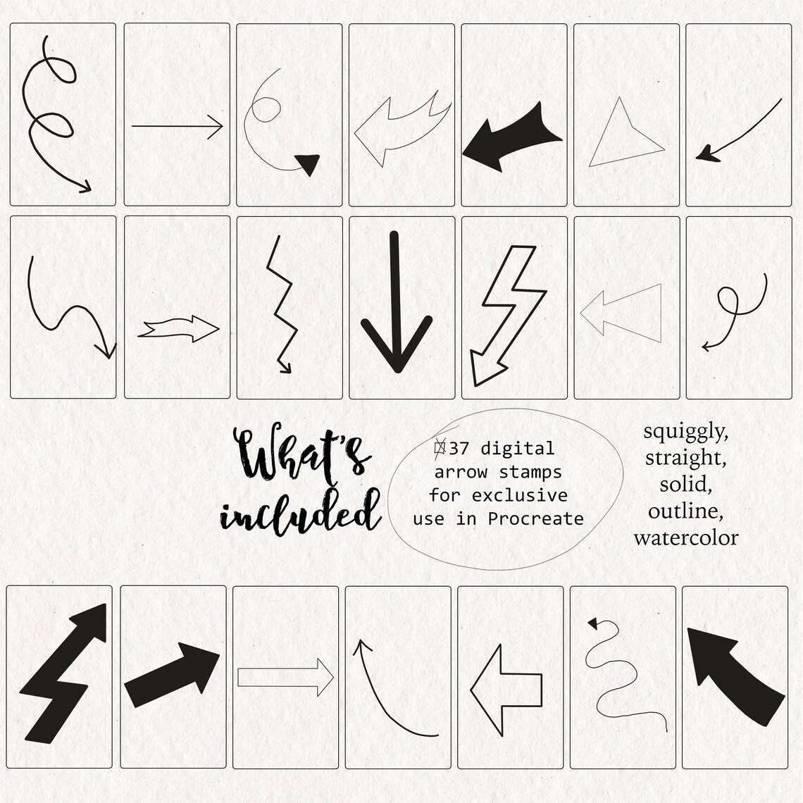 Arrow Procreate Brush Stamps | 37 Arrow Brushes for Procreate - Etsy