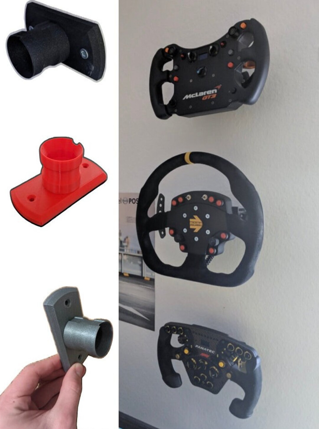 Fanatec Steering Wheel Wall Mount Sim Racing, Optimized Space - Etsy