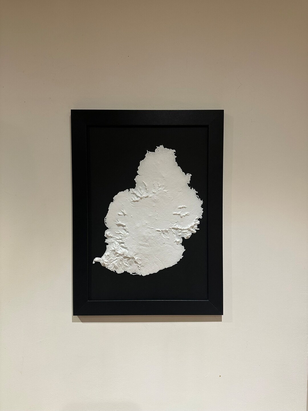 Mauritius Island Frame in Relief 3D Customizable Printing for Gifts - Etsy