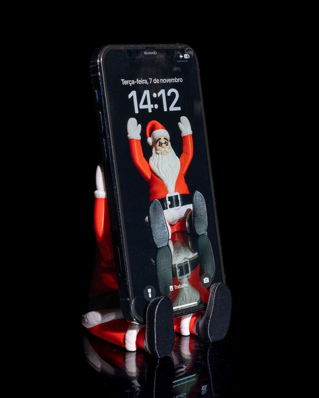 Santa Phone Holder - Desk - 3D Printed - Etsy
