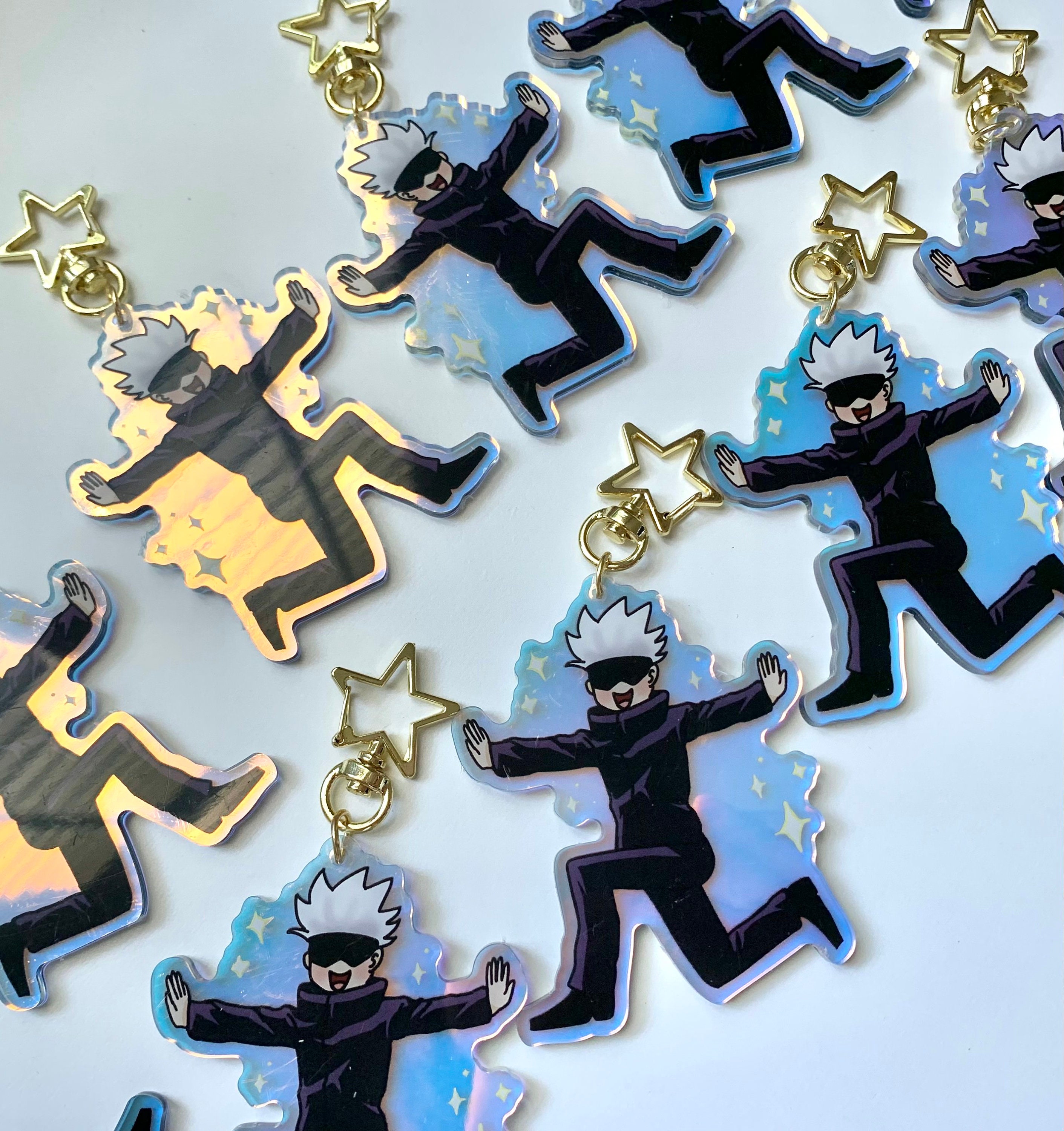 Cursed Sorcerer Anime Running Keychain - Etsy