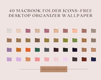 Desktop Icons Mac Folder Icons Pink Wallpaper Desktop - Etsy