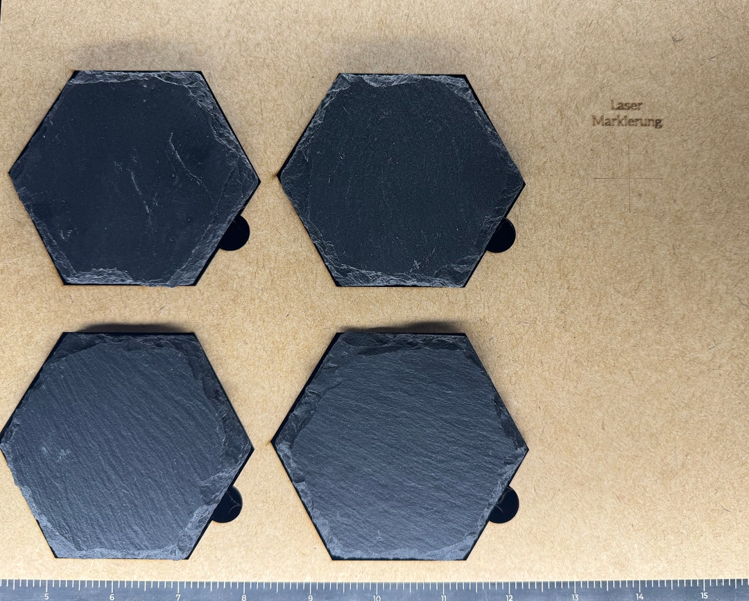 Coaster Slate Hexagon / Stone Coaster JIG for Lasering SVG - Etsy