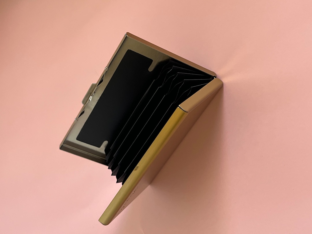 Gold/ Champange Metal/aluminium Cardholder - RFID Blocking , Slick ...