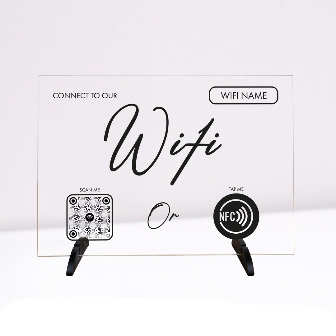 Acrylic Wifi Connection NFC Sign - Smart Home Decor Wall Hanging - Etsy