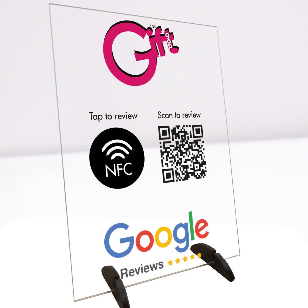Instant Feedback NFC Sign - Freestanding Google Review Business Plate ...