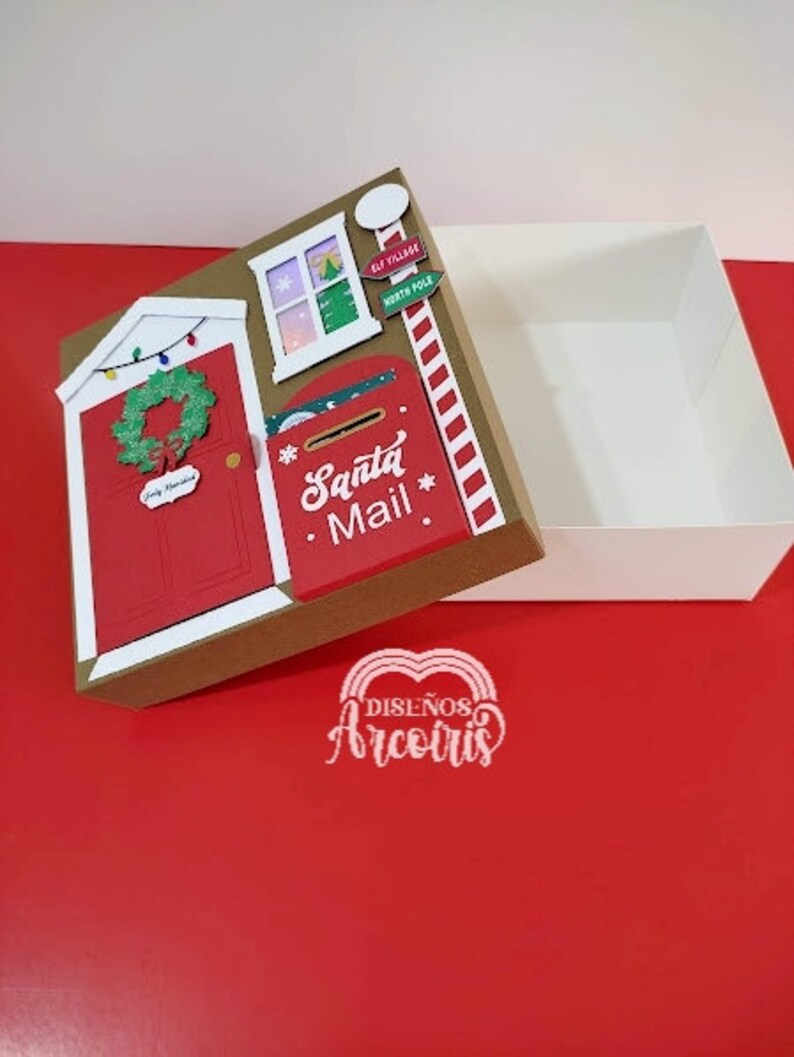 Christmas Mailbox Door Box Cutting File for Silhouette and Cricut - Etsy