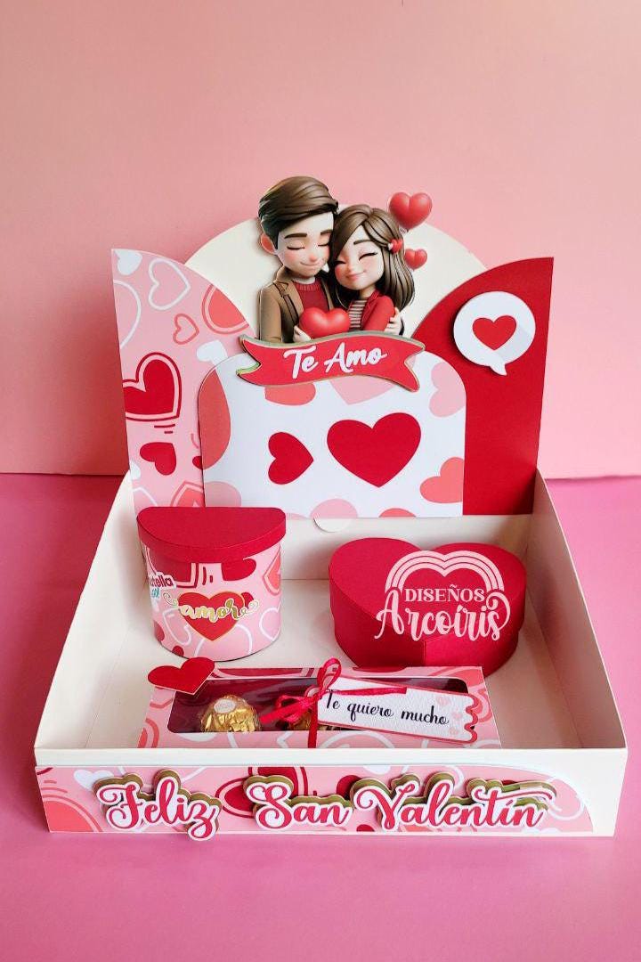 Base and Backdrop Convertible Box Tray Valentine's Day SVG Cutting File ...