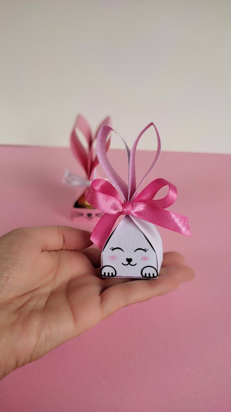 Blank Template Cutting File Box for Chocolates Rabbit Ears, Easter, SVG ...