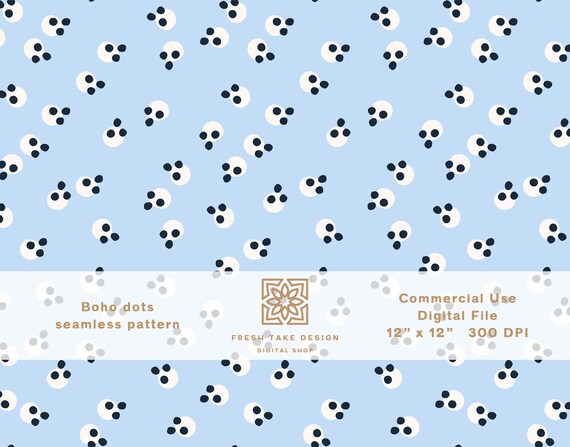 Minimalist Boho Dots and Spots Seamless Pattern Standard | Etsy