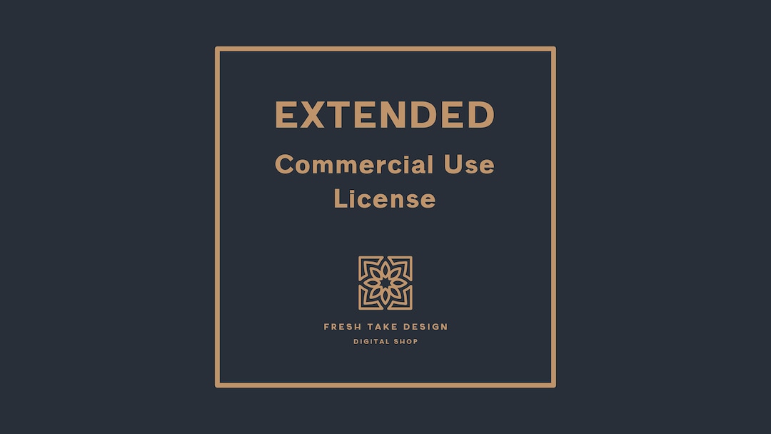 Extended Commercial Use License - Etsy