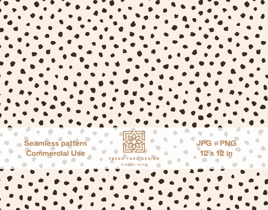 Minimalist Boho Spots Seamless Pattern, Digital Paper With Standard ...