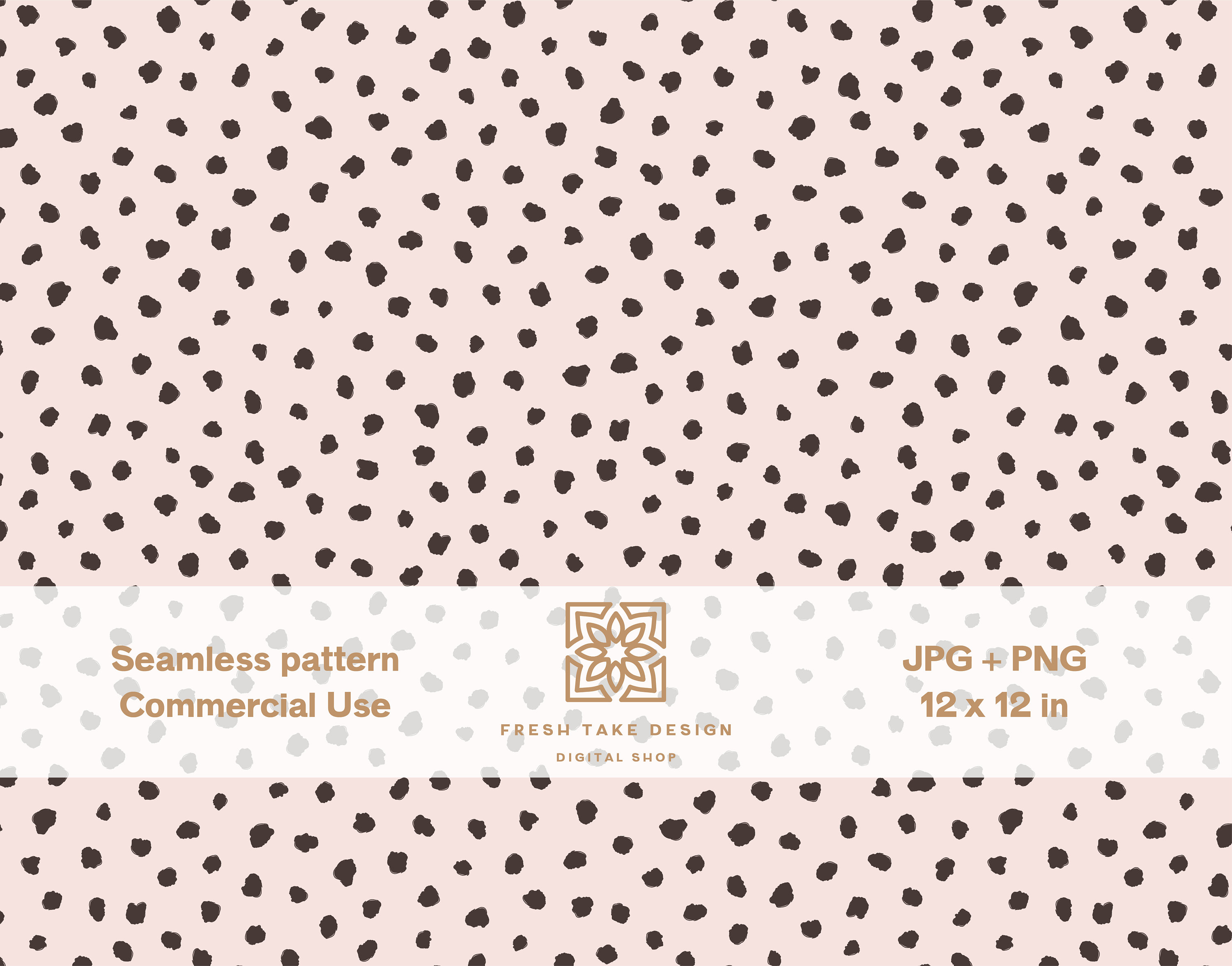 Minimalist Boho Spots Seamless Pattern With Standard Commercial Use ...