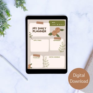 Printable Daily Planner Page Daily Planner Insert Digital - Etsy