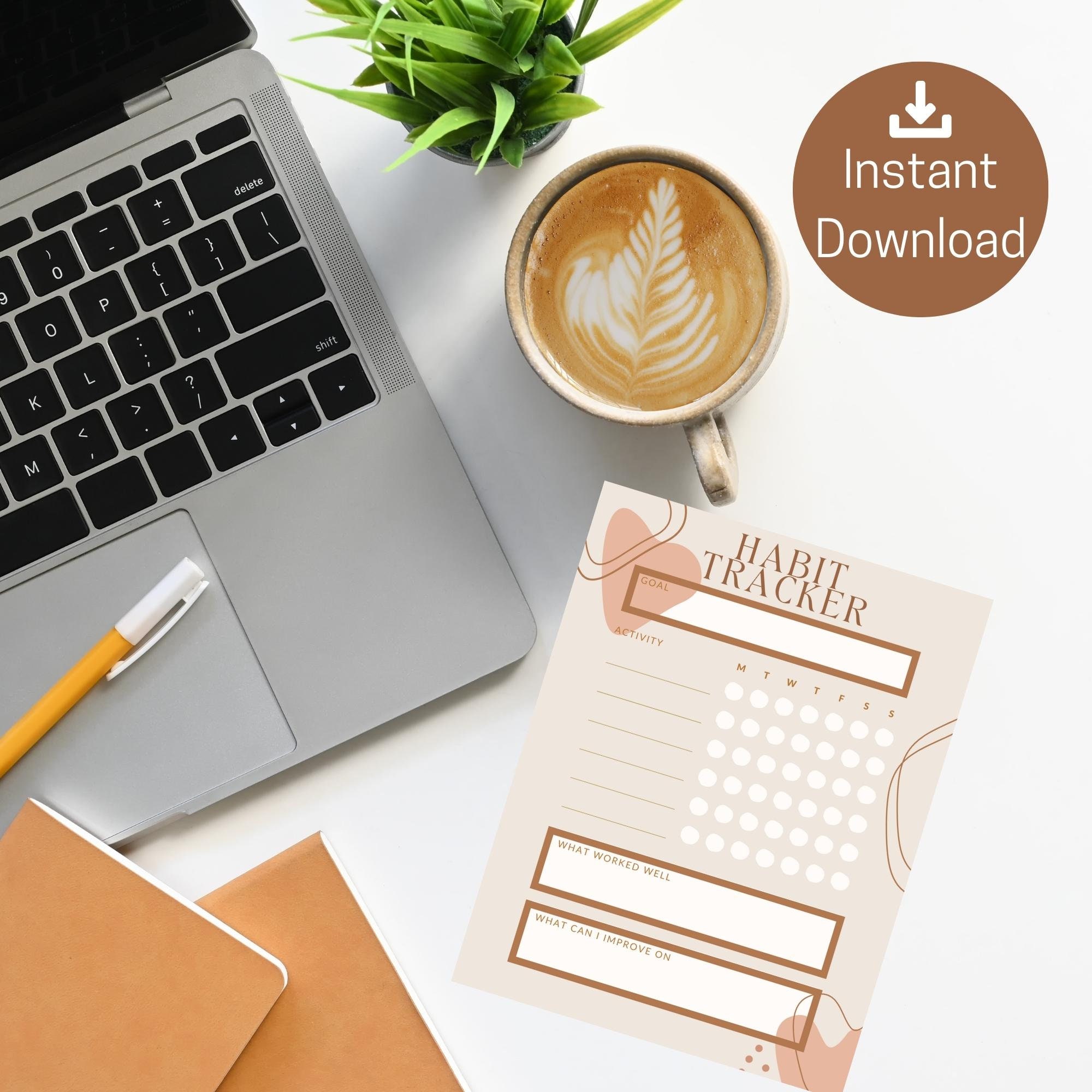 Weekly Habit Tracker Boho Planner Insert Habit Tracker Digital Habit ...