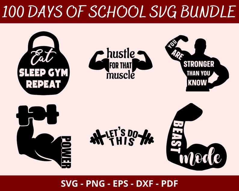 Gym Cut File Workout Svg Fitness Svg Dumbbell Svg Cutting - Etsy