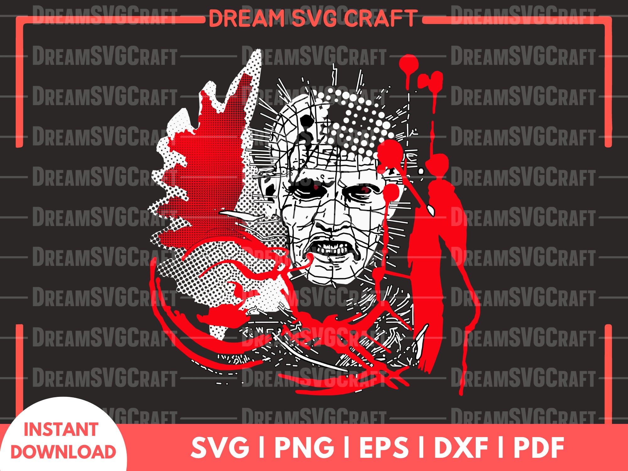 Hellraiser Svg Cut File for Cricut Hellraiser Svg Pinhead - Etsy