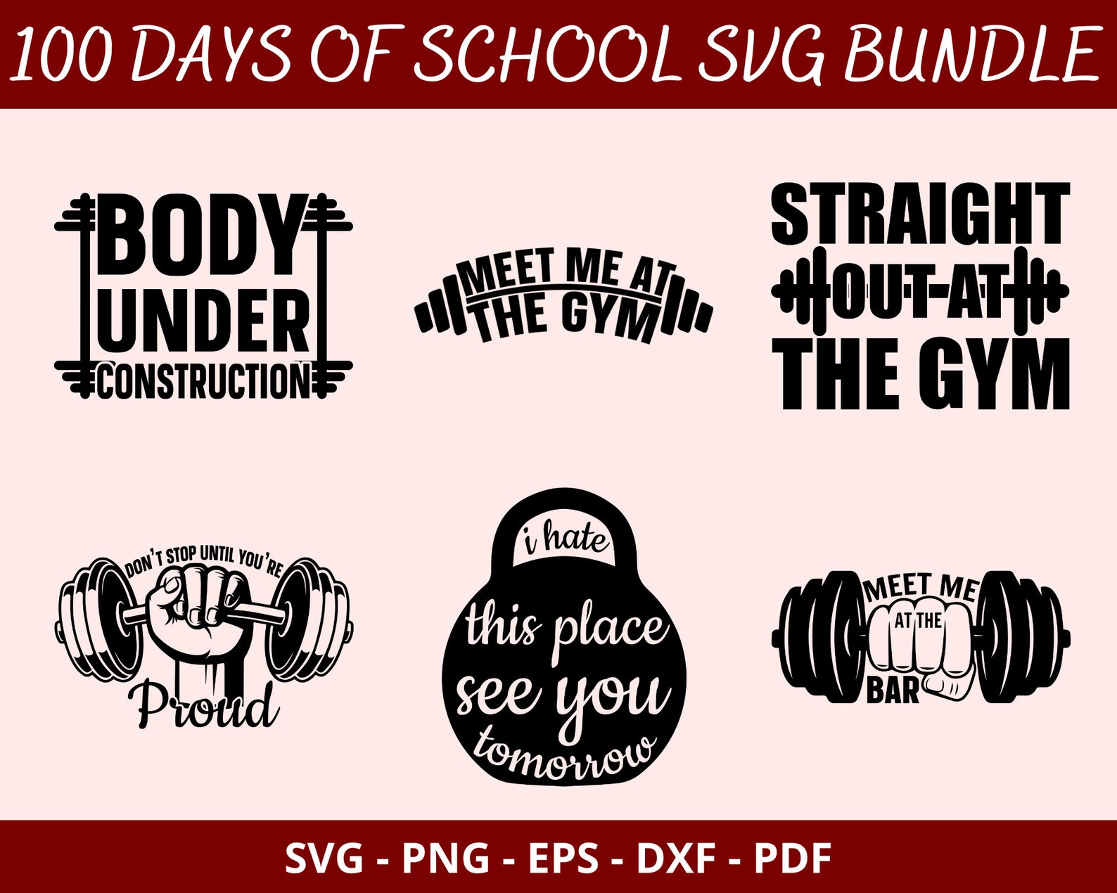 Gym Cut File Workout Svg Fitness Svg Dumbbell Svg Cutting - Etsy