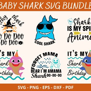 Baby Shark Baby Mommy Shark Sister Shark Baby Shark Svg Baby Shark Font ...