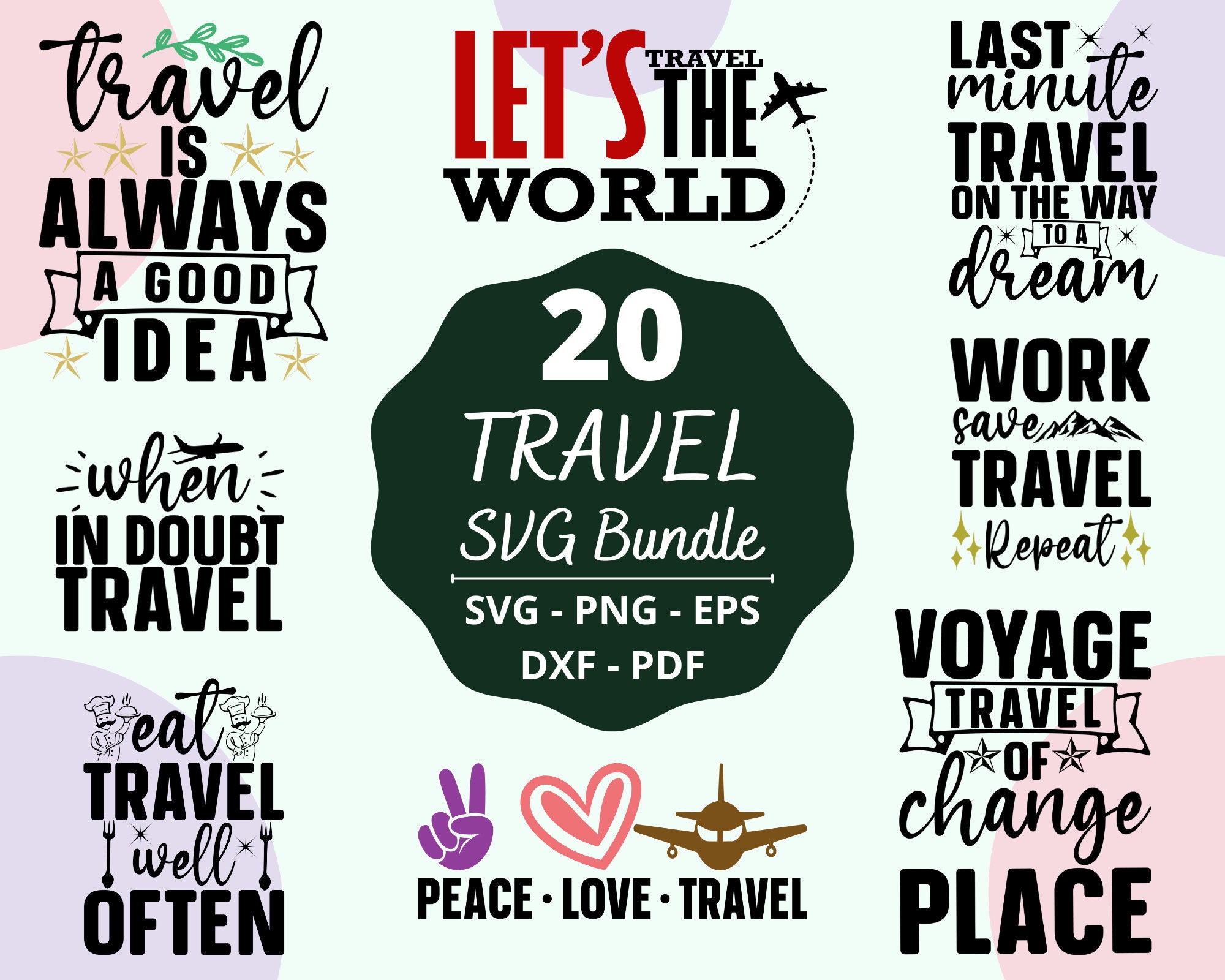 Travel SVG Bundle Travel quotes SVG files Travel svg cut - Etsy México