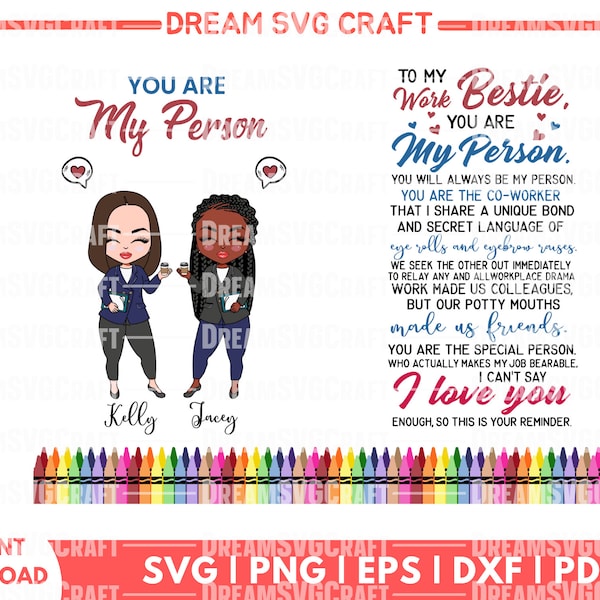 Work Bestie Svg - Etsy Canada