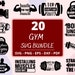 Gym Cut File Workout Svg Fitness Svg Dumbbell Svg, Cutting File Cut ...