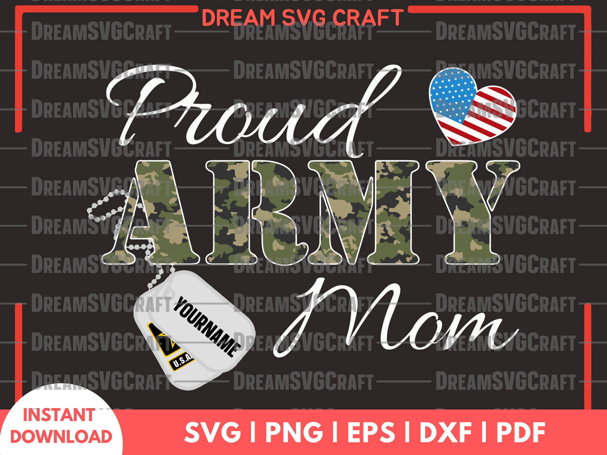 Proud Army Mom Svg Design Army Parents Svg Designs for - Etsy