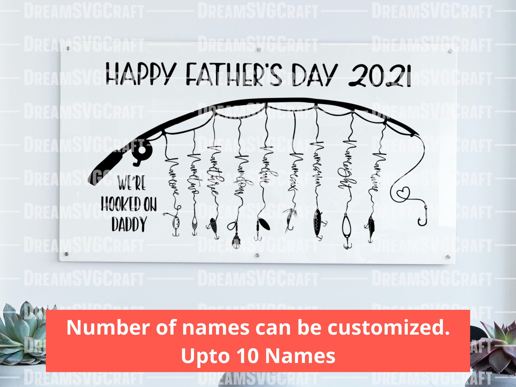 We Are Hooked on Daddy Svg Personalized Father's Day - Etsy