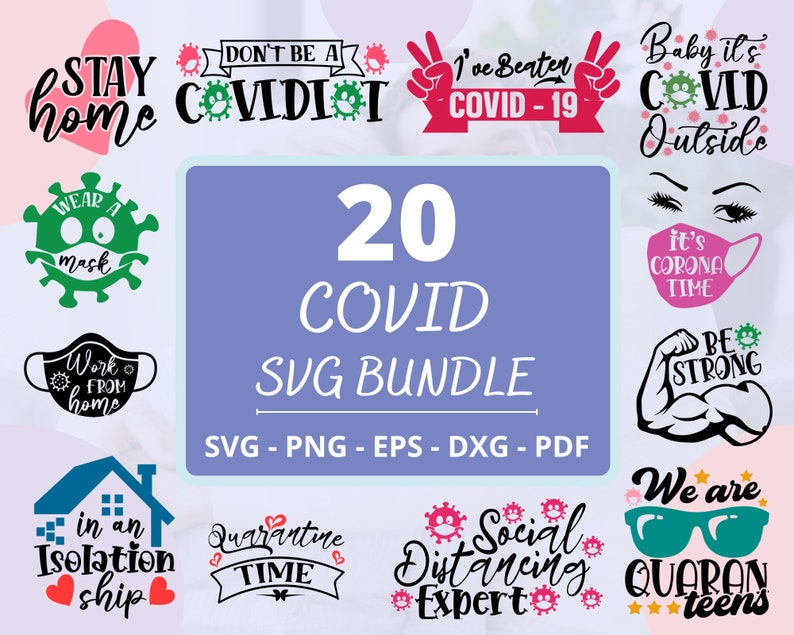 Virus SVG Social Distancing Svg Covid Svg Cricut Silhouette - Etsy