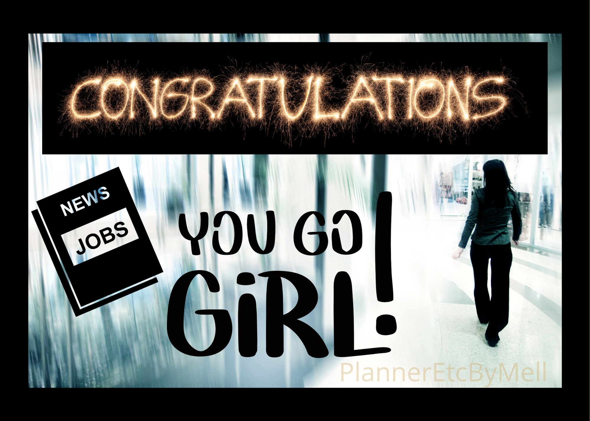 Congratulations You Go Girl Card - Etsy