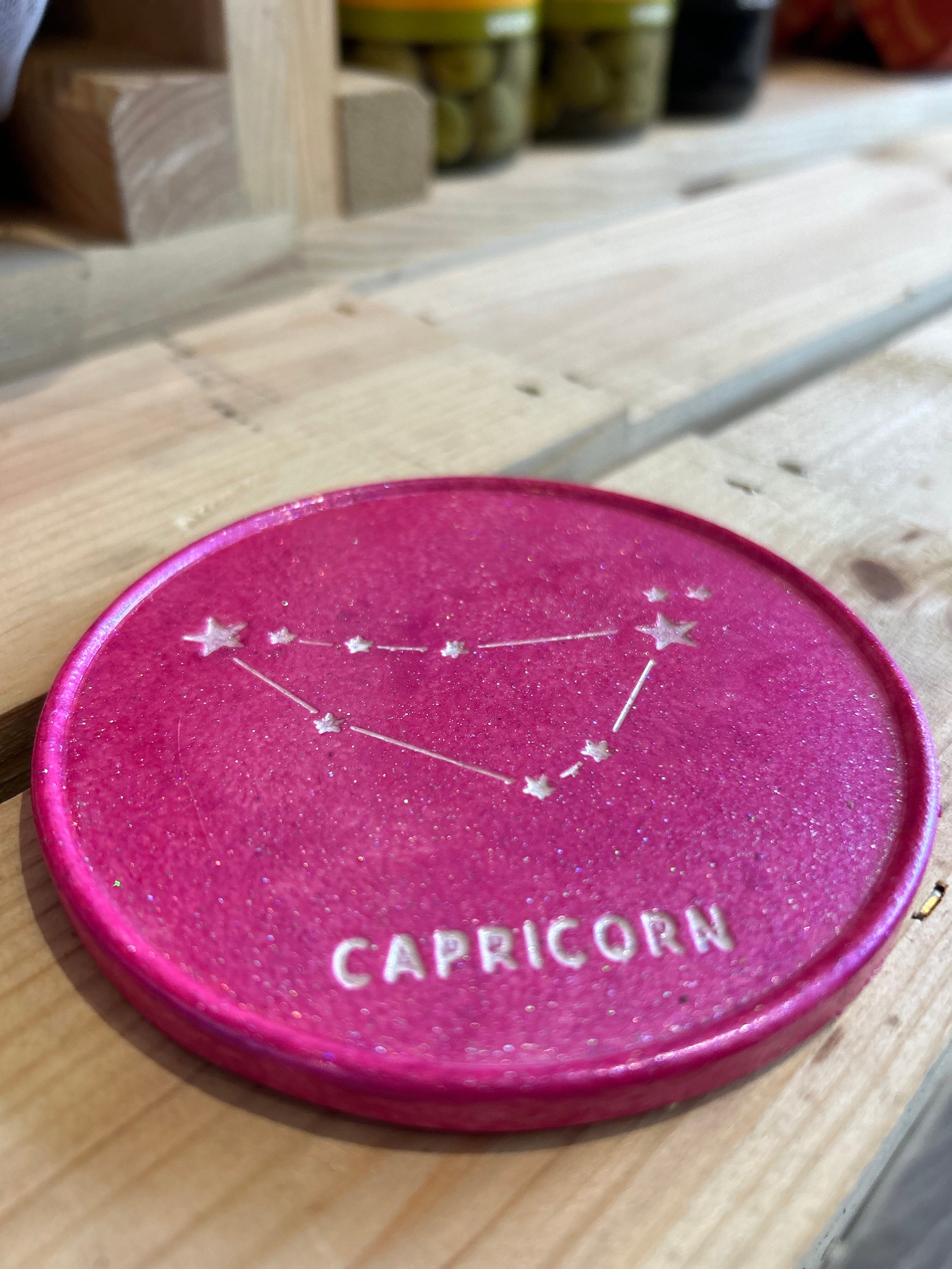Zodiac Coaster, Constellation Coaster, Jesmonite Coaster, Cosmic Decor ...