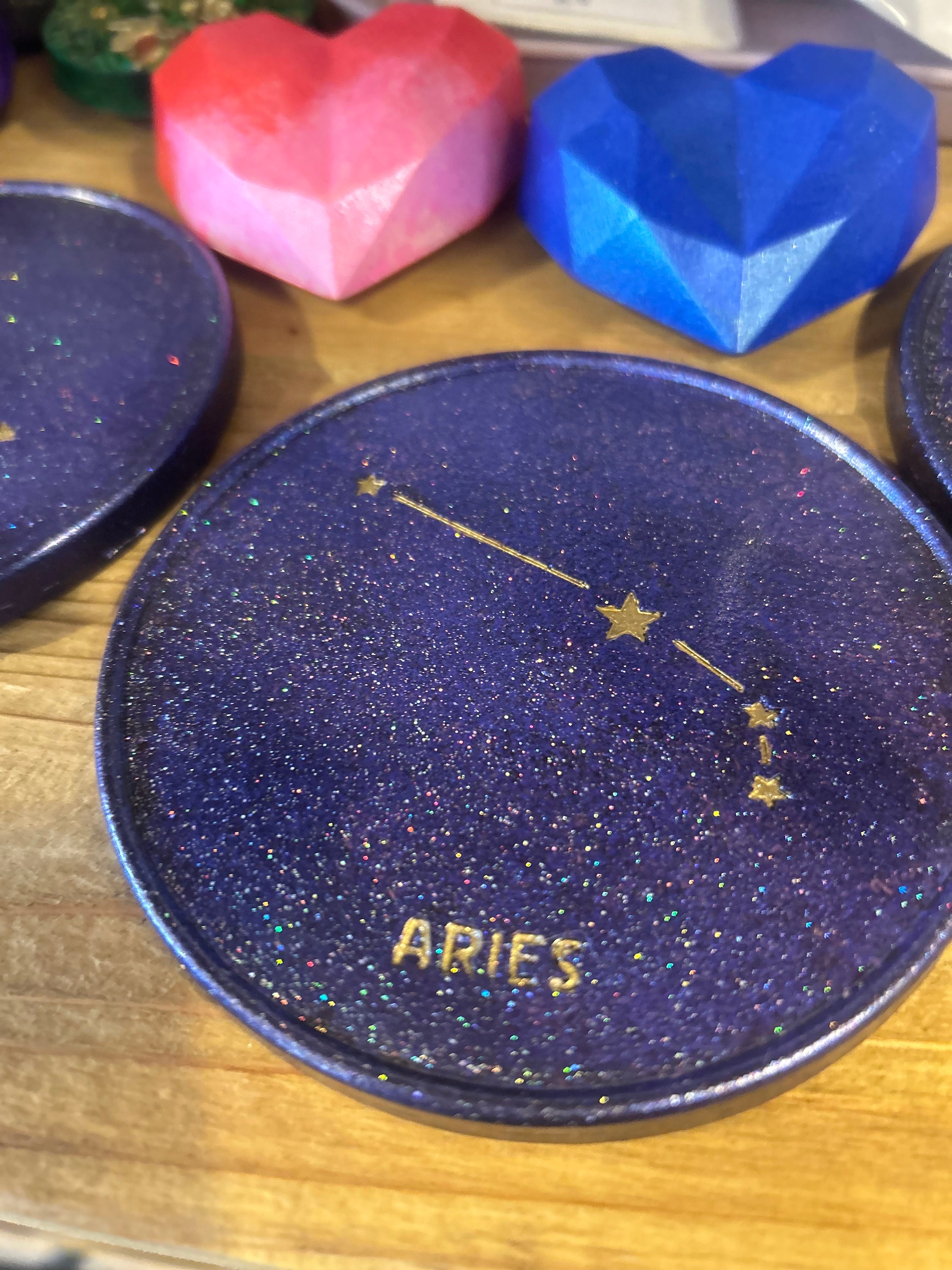 Zodiac Coaster, Constellation Coaster, Jesmonite Coaster, Cosmic Decor ...