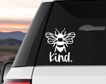 Bee Kind Vinyl Car Decal - Etsy