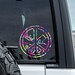 Nature Peace Sign Decal, Peace Sign Decal, Travel Decal, Camping Decal ...