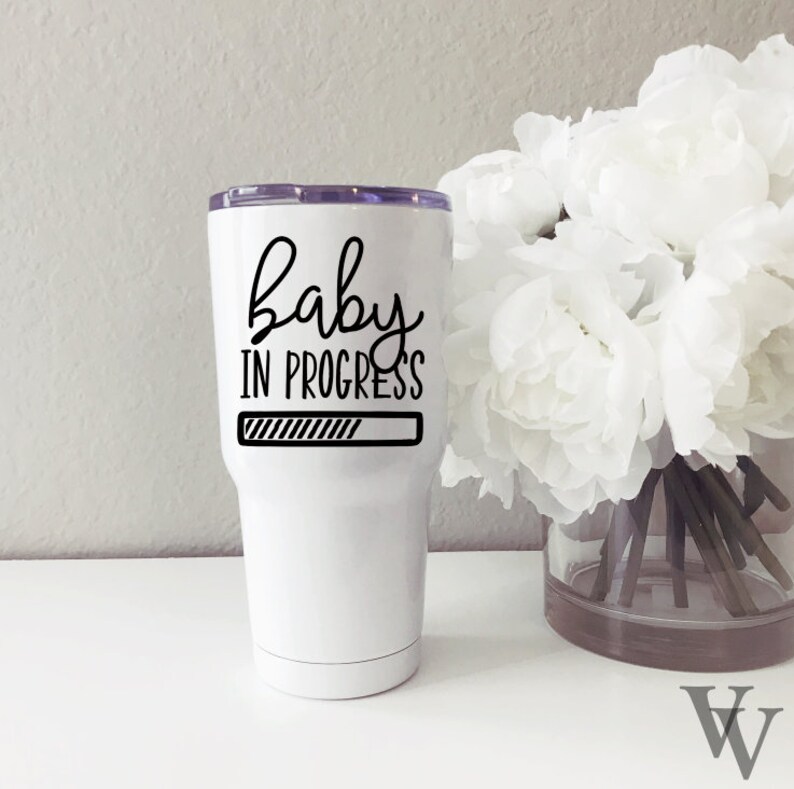 Baby in Progress Decal Pregnant Decal Pregnancy Decal Mom - Etsy