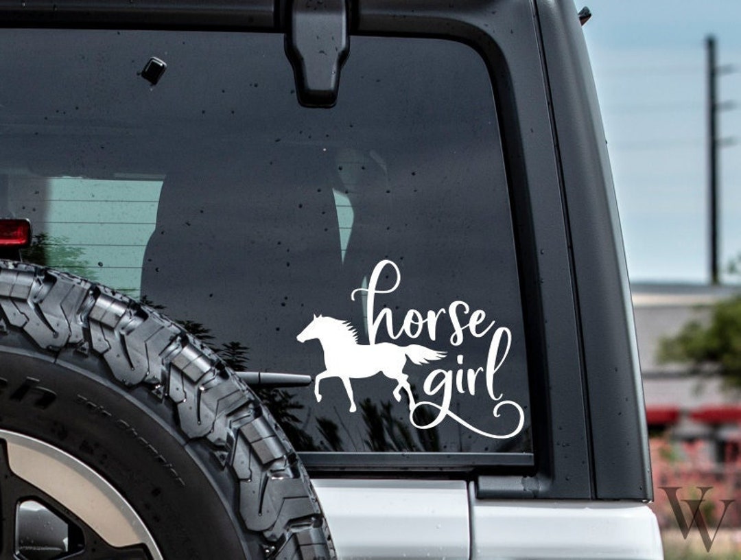 Horse Girl Decal, Horse Sticker, Horse Decal, Equestrian Decal, Rider ...