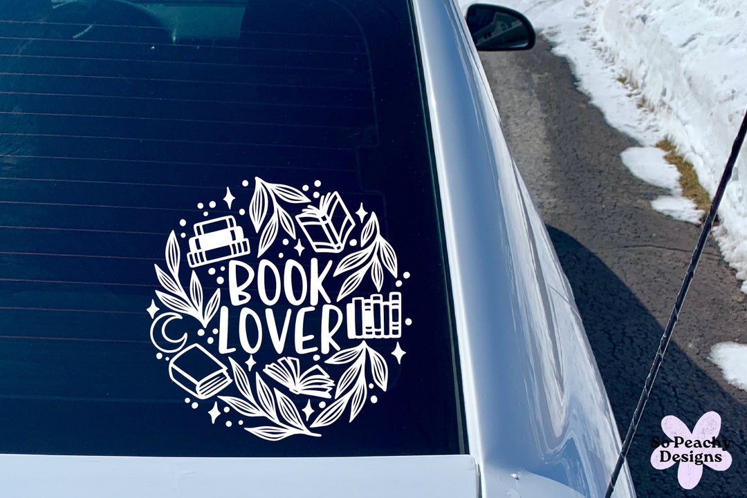 Book Decal, Book Lover Decal, Reading Decal, Reading Books Decal, Book ...