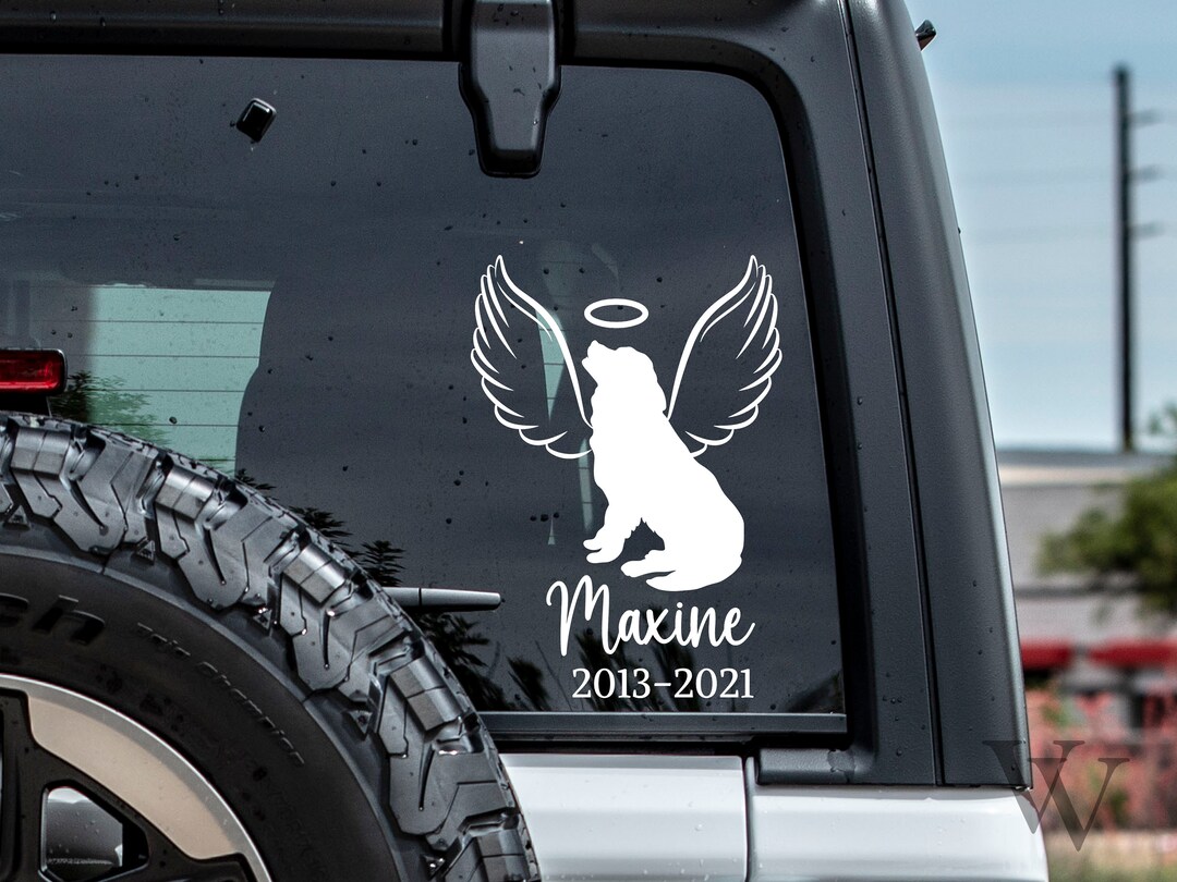 Dog Memorial Decal, Custom Memorial Decal, Pet Memorial Decal, in ...