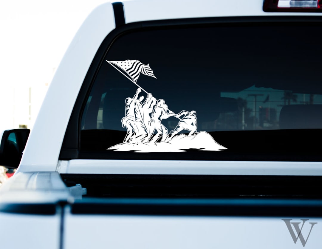 Iwo Jima Decal, USMC Decal, Marine Corps Decal, Military Decal, Car ...