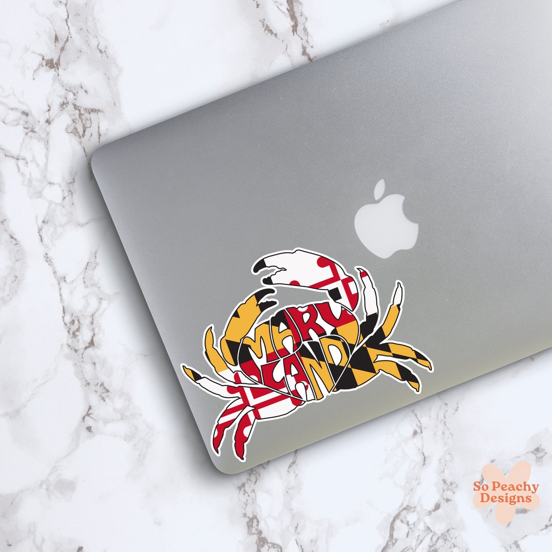 Maryland Sticker, Maryland Decal, Maryland State Sticker, Maryland Crab ...