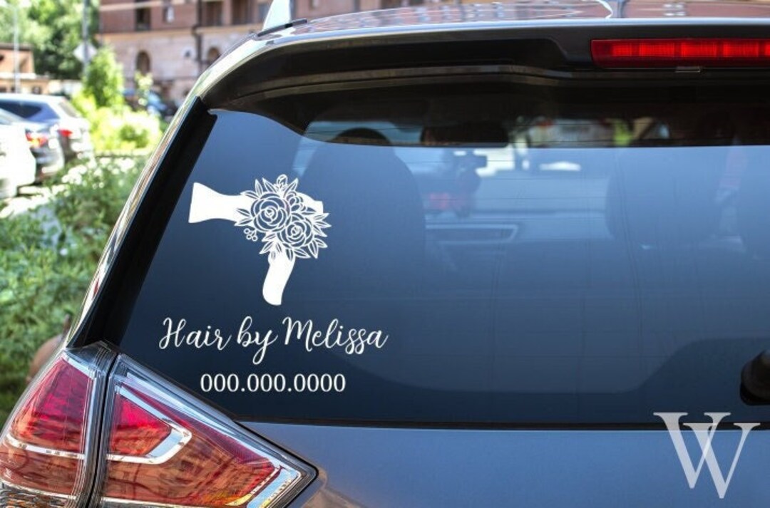 Business Decal, Hair Salon Decal, Custom Business Decal, Personalized ...