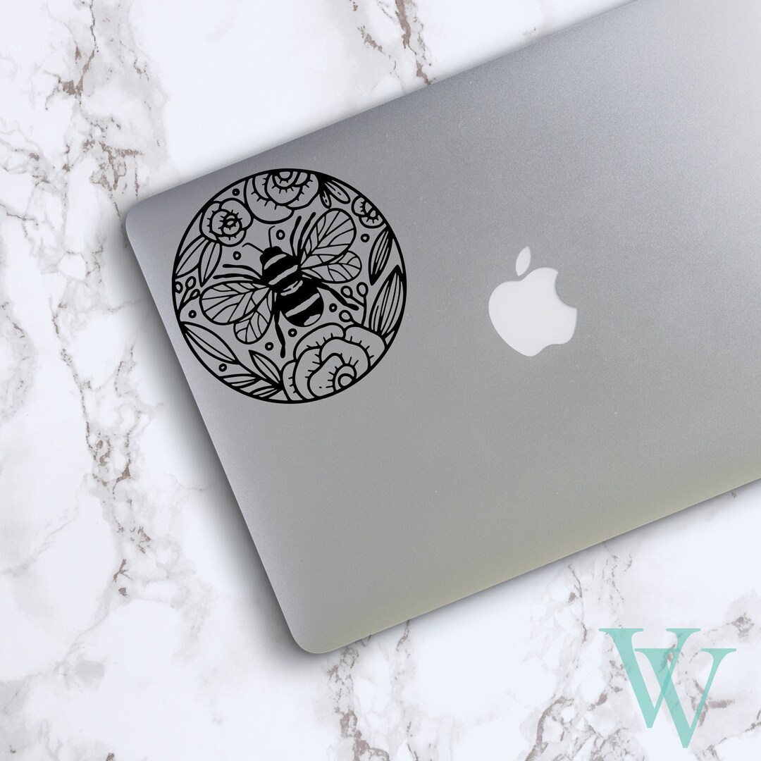 Bee Decal Bee Vinyl Decal Bee Flower Decal Flower Decal - Etsy