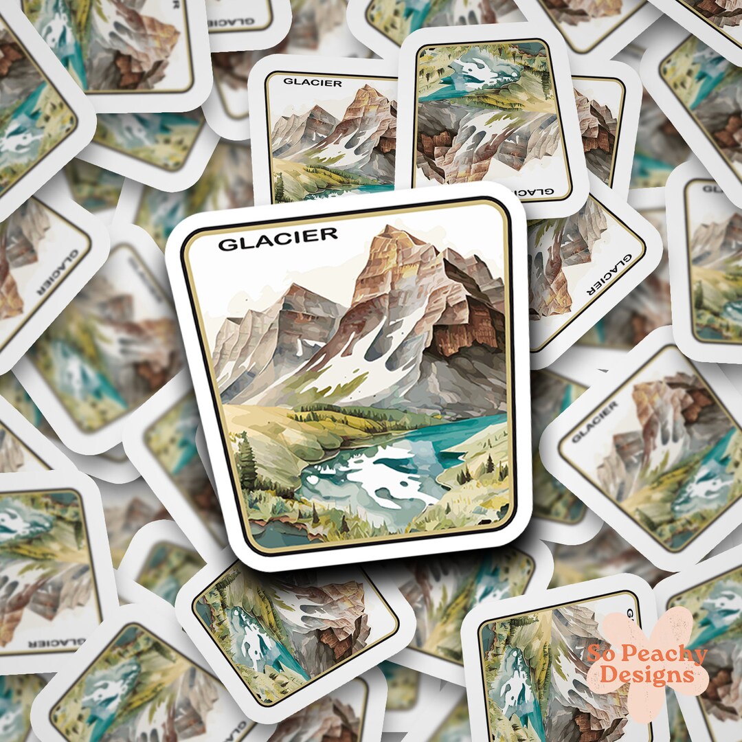 Glacier Sticker Glacier Park Sticker National Park Sticker - Etsy