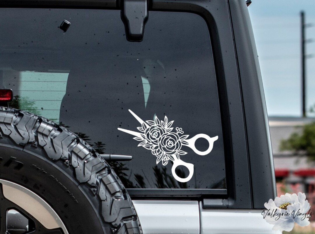 Hair Stylist Decal, Salon Decal, Hair Shears Decal, Hair Salon Decal ...