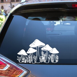 Mushroom Decal, Woodland Decal, Mushroom Car Decal, Forest Decal ...
