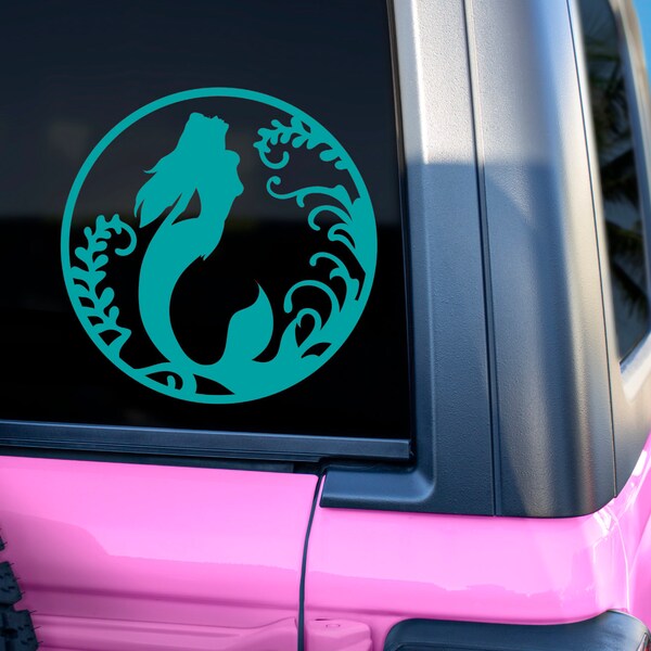 Mermaid Car Sticker - Etsy